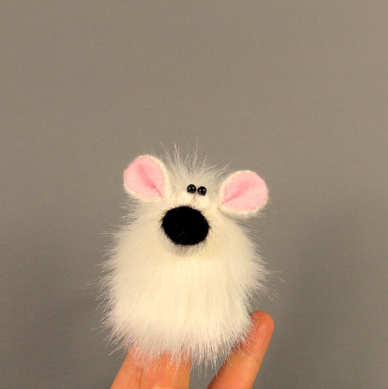 Little White Mouse Puppet for Finger Theater. Finger Puppet - Etsy