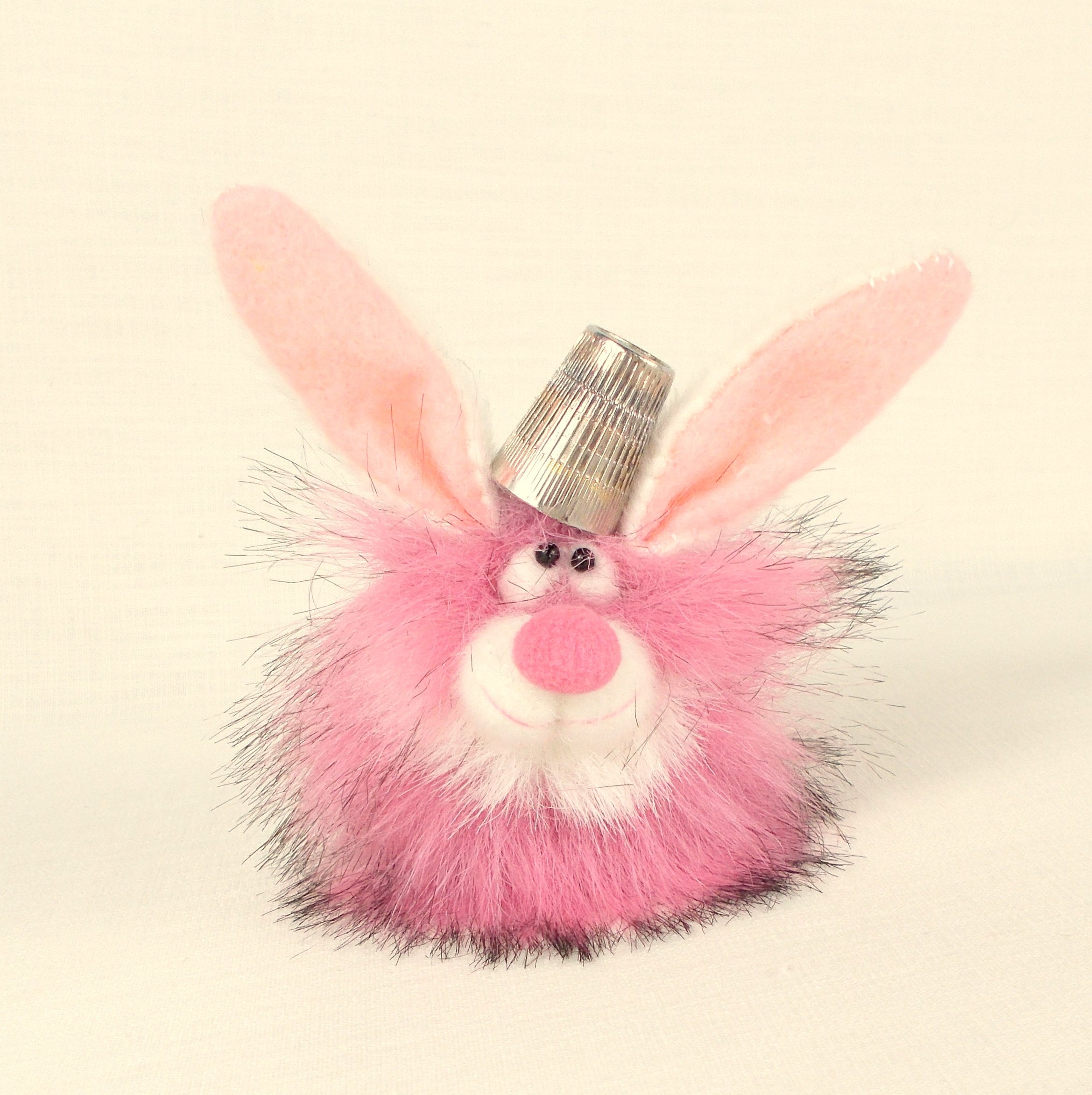 Plush Pink Rabbit finger puppet. Little puppet Bunny for | Etsy