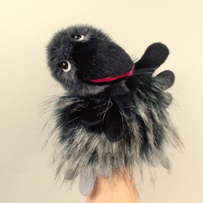 Funny Crow Hand Puppet for Children. Glove Puppet Bird. Plush | Etsy