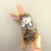 Rabbit Plush Puppet. Hare Reddish Gray Hand Puppet for Home Theater ...