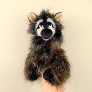 Raccoon Chocolate Hand Puppet for Home Theater. Puppet Glove for Kids ...
