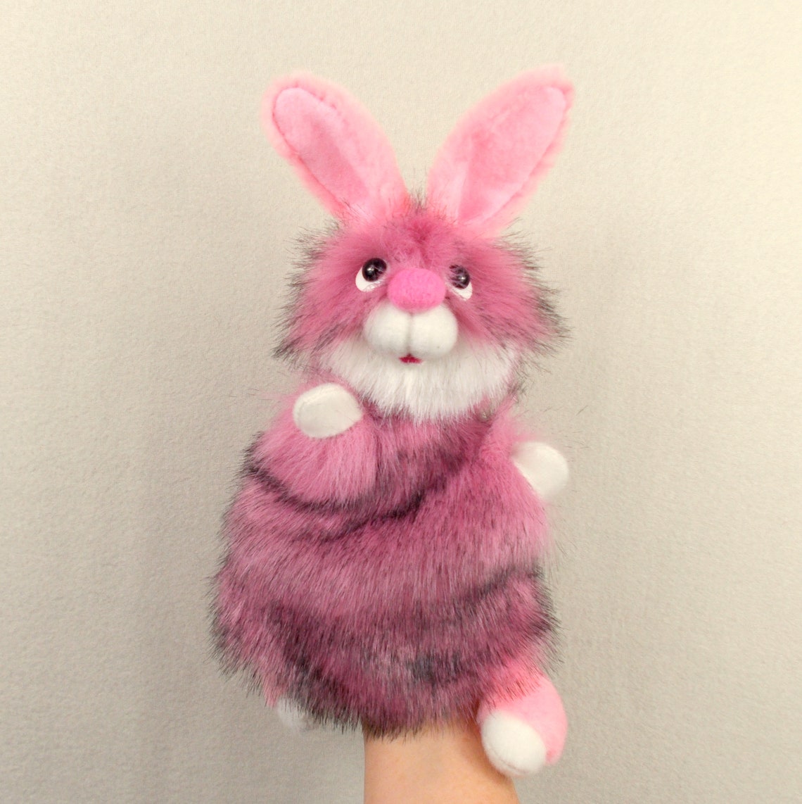 Hand Puppet Little Pink Rabbit for Small Children's Hand. - Etsy