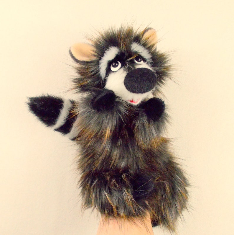 Raccoon Chocolate Hand Puppet for Home Theater. Puppet Glove - Etsy