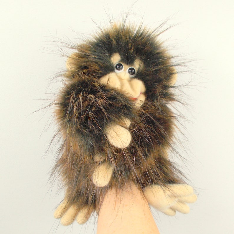 Hand Puppet Big Monkey With Movable Mouth Marionette Soft Etsy