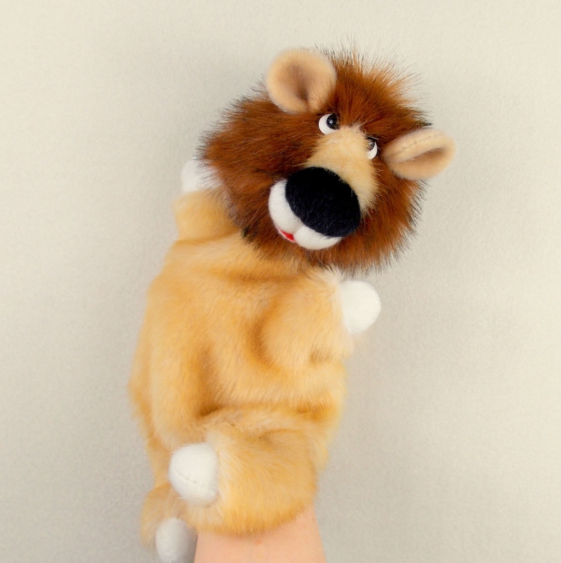 Hand Puppet Lion for Home Puppet Theater. Marionette Lion. - Etsy