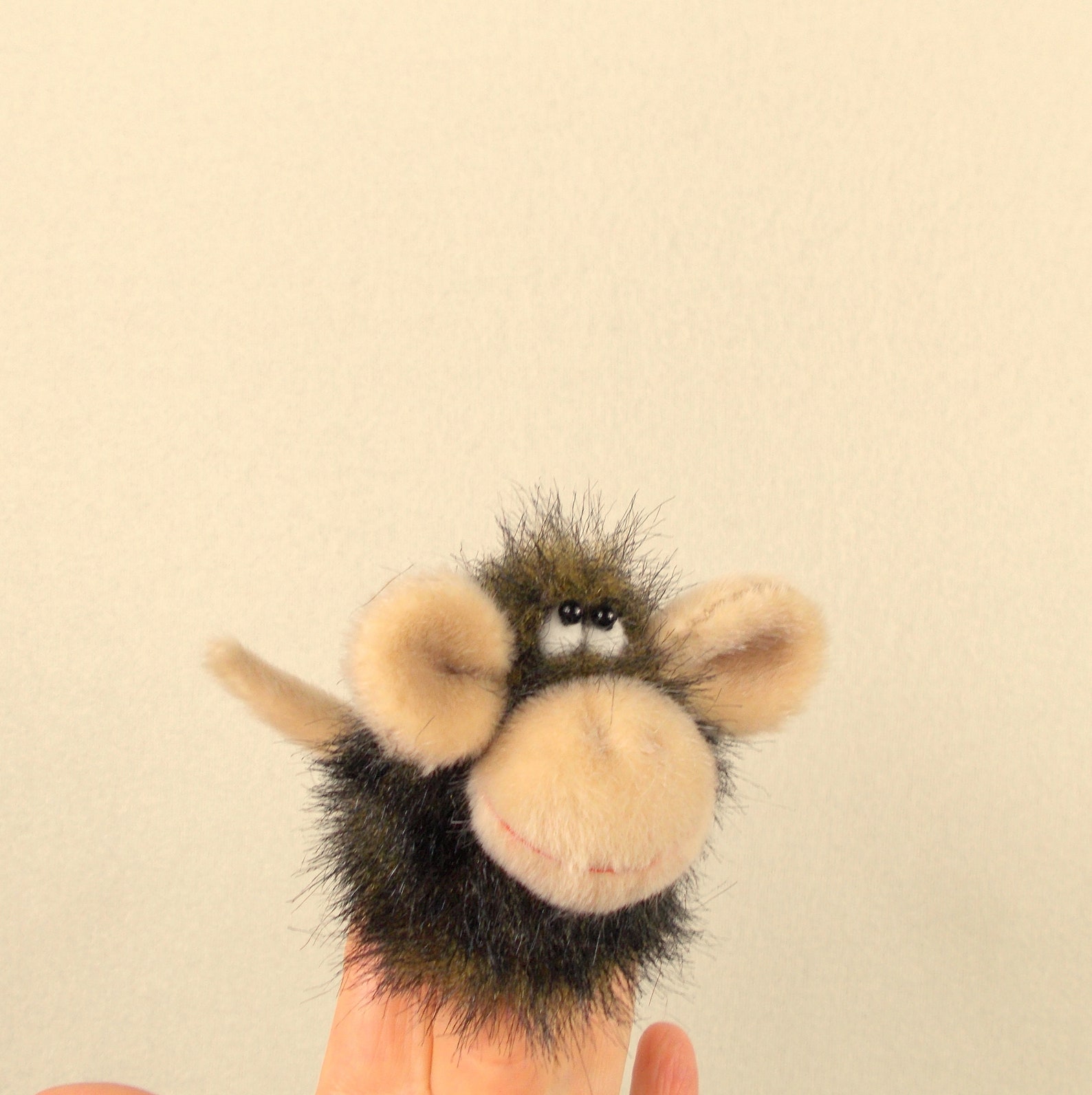 Little Furry Monkey. Tiny Soft Toy. Plush Brown Monkey Finger - Etsy