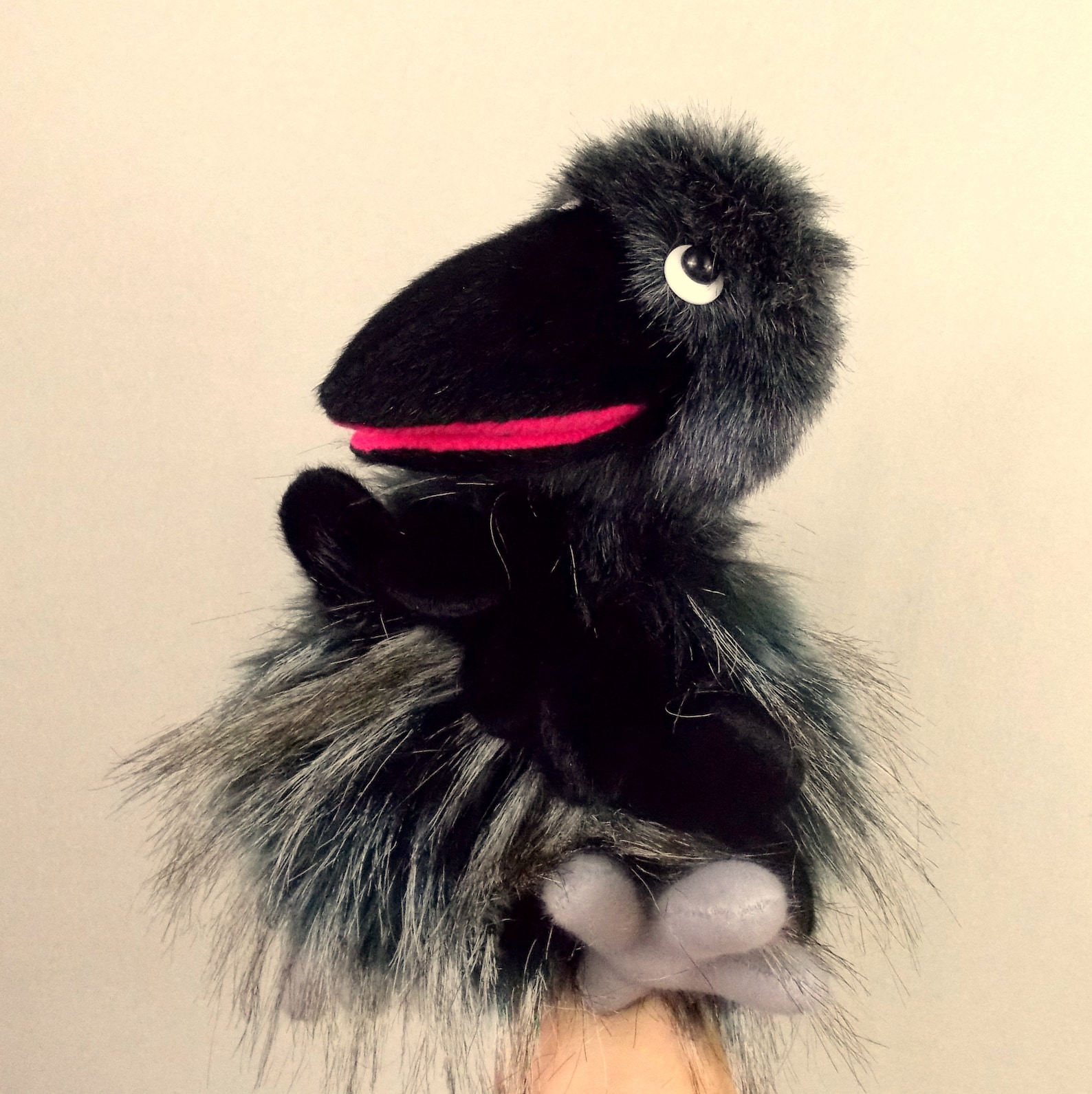 Funny Crow Hand Puppet for Children. Glove Puppet Bird. Plush - Etsy