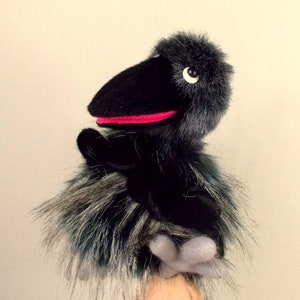 Funny Crow Hand Puppet for Children. Glove Puppet Bird. Plush - Etsy