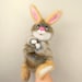 Rabbit Plush Puppet. Hare Reddish Gray Hand Puppet for Home Theater ...