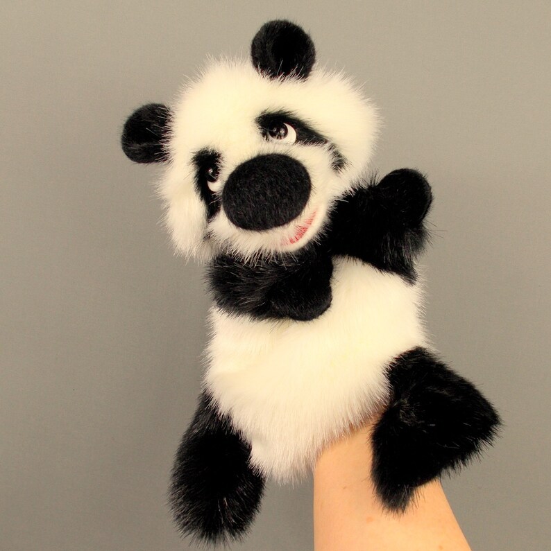 Panda Hand Puppet for Children's Theater. Animal Faux Fur - Etsy