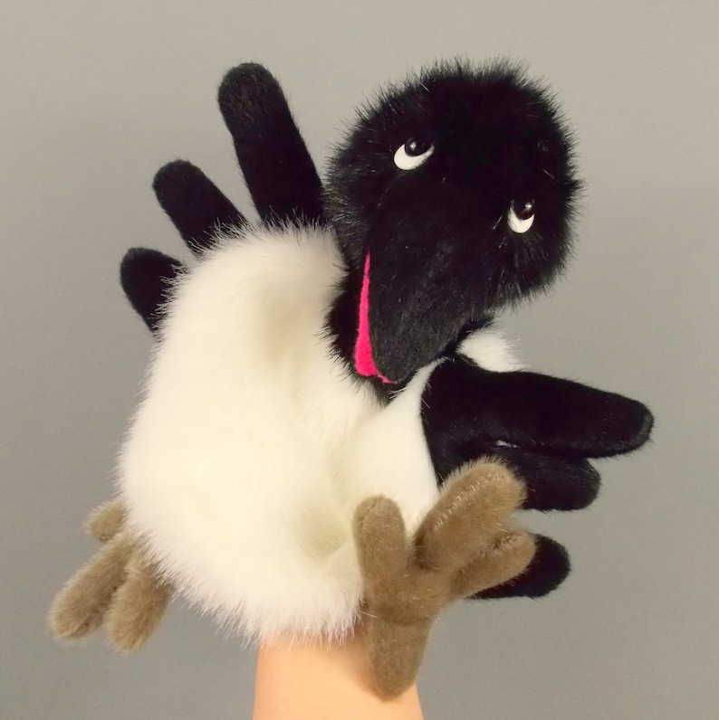 Magpie Puppet for Children. Plush Hand Puppet Magpie. Bibabo - Etsy