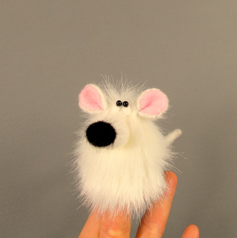 Little White Mouse Puppet for Finger Theater. Finger Puppet - Etsy
