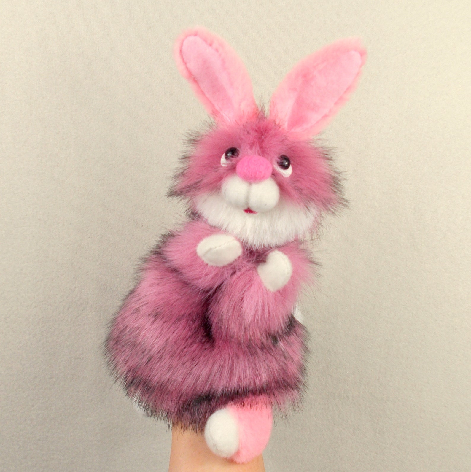 Hand Puppet Little Pink Rabbit for Small Children's Hand. - Etsy
