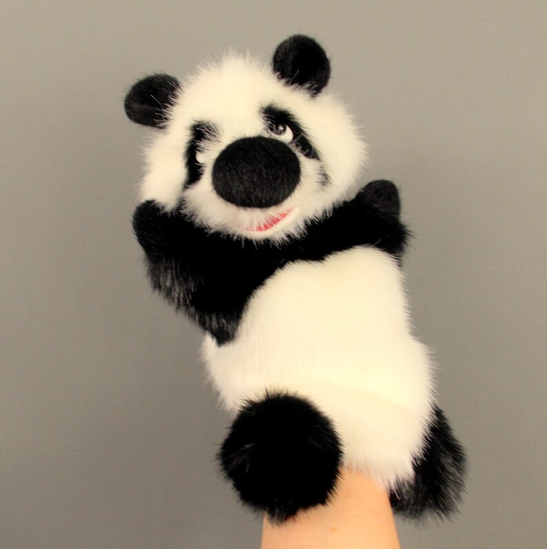 Panda Hand Puppet for Children's Theater. Animal Faux Fur - Etsy