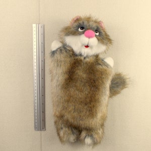 Reddish Gray Cat Hand Puppet. for Home Puppet Theatre. Toy - Etsy