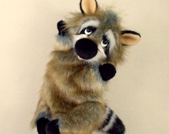 Raccoon Chocolate Hand Puppet for Home Theater. Puppet Glove for Kids ...