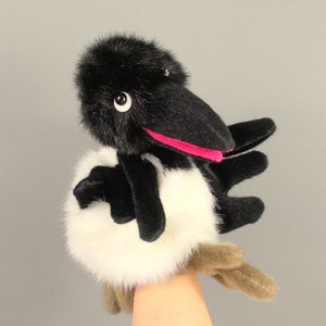 Magpie Puppet for Children. Plush Hand Puppet Magpie. Bibabo - Etsy