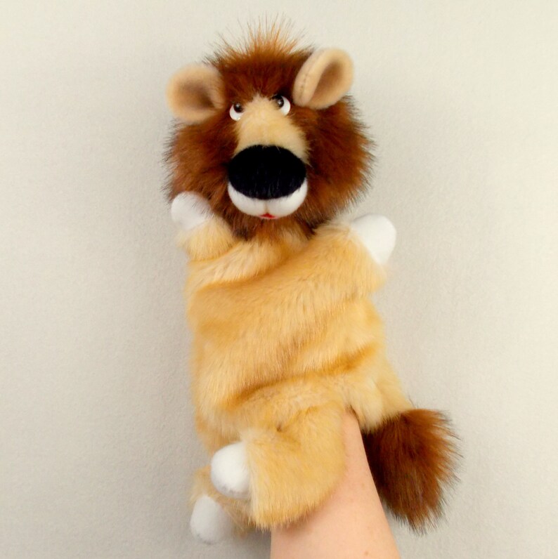 Hand Puppet Lion for Home Puppet Theater. Marionette Lion. - Etsy
