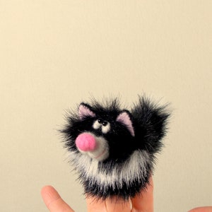 Petite Black Cat Finger Puppet. Finger Puppet Theater. Plush Black ...