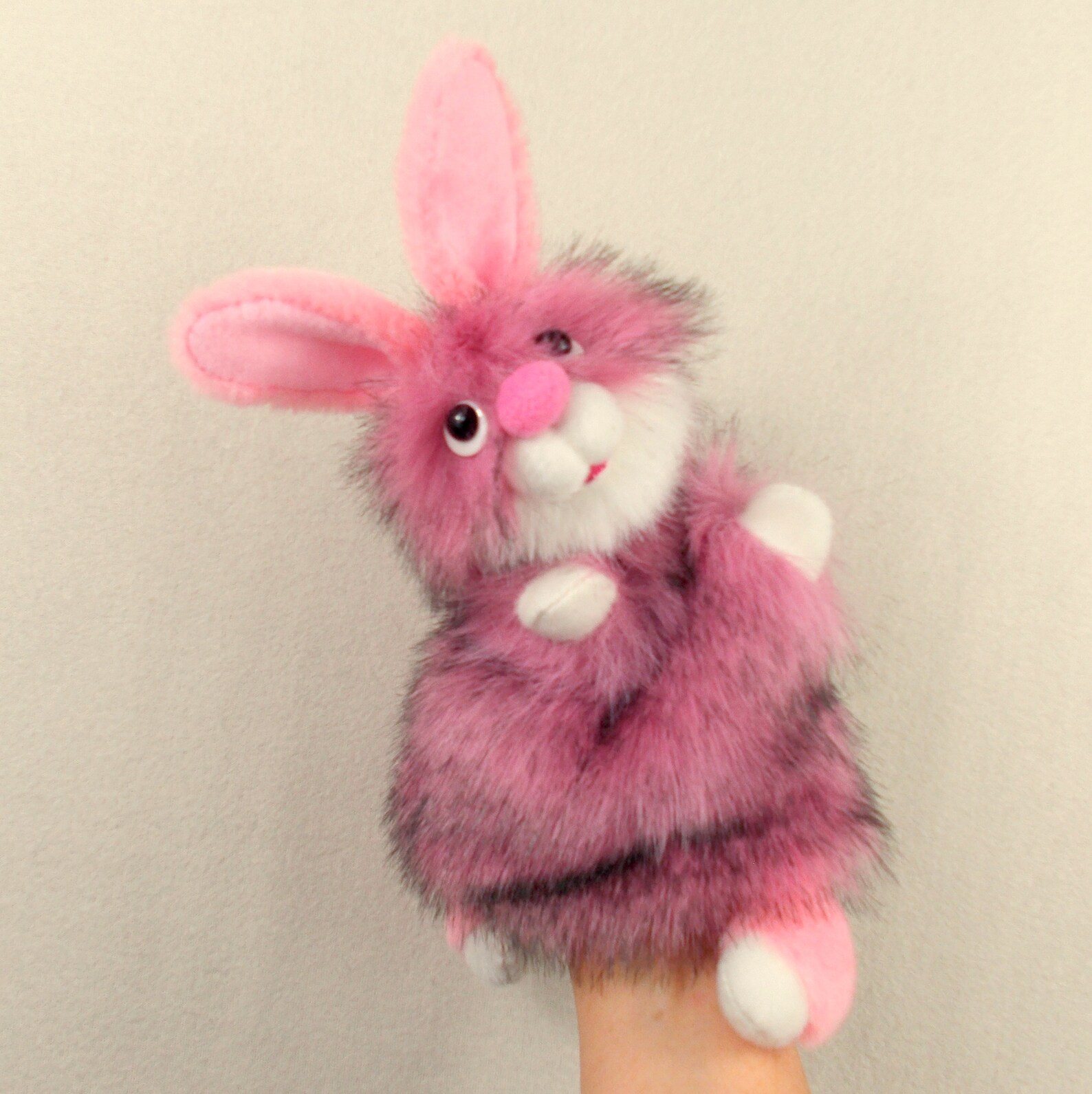 Hand Puppet Little Pink Rabbit for Small Children's Hand. - Etsy