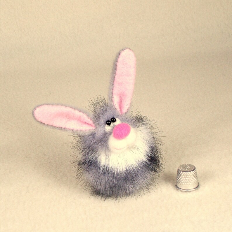 Finger Petite Hare. Gray Small Plush Hare. Finger Puppet. - Etsy