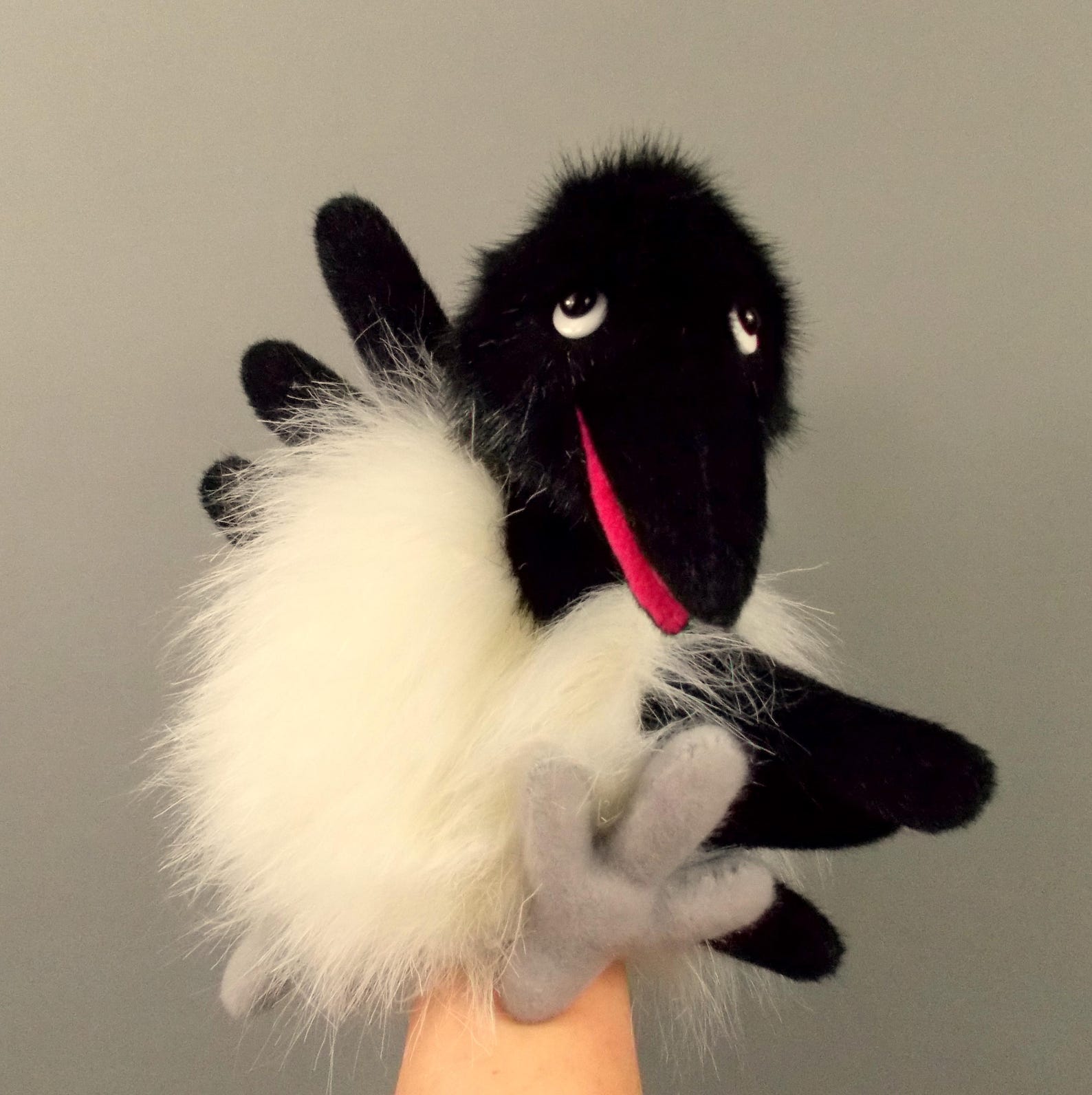 Magpie Puppet for Children. Plush Hand Puppet Magpie. Bibabo Toy. Glove ...