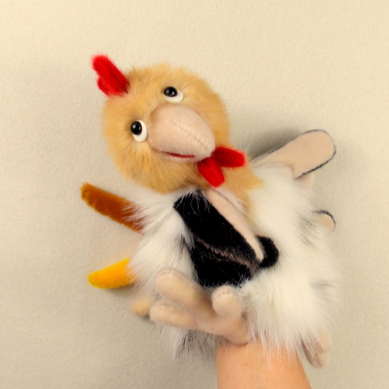 Hand Puppet Chicken for Children's Home Puppet Theater. - Etsy