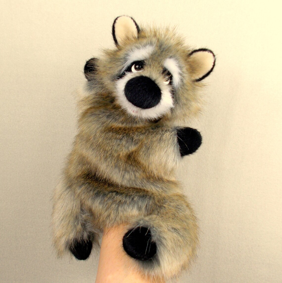 Raccoon Reddish Hand Puppet. Funny Raccoon for Home Puppet - Etsy