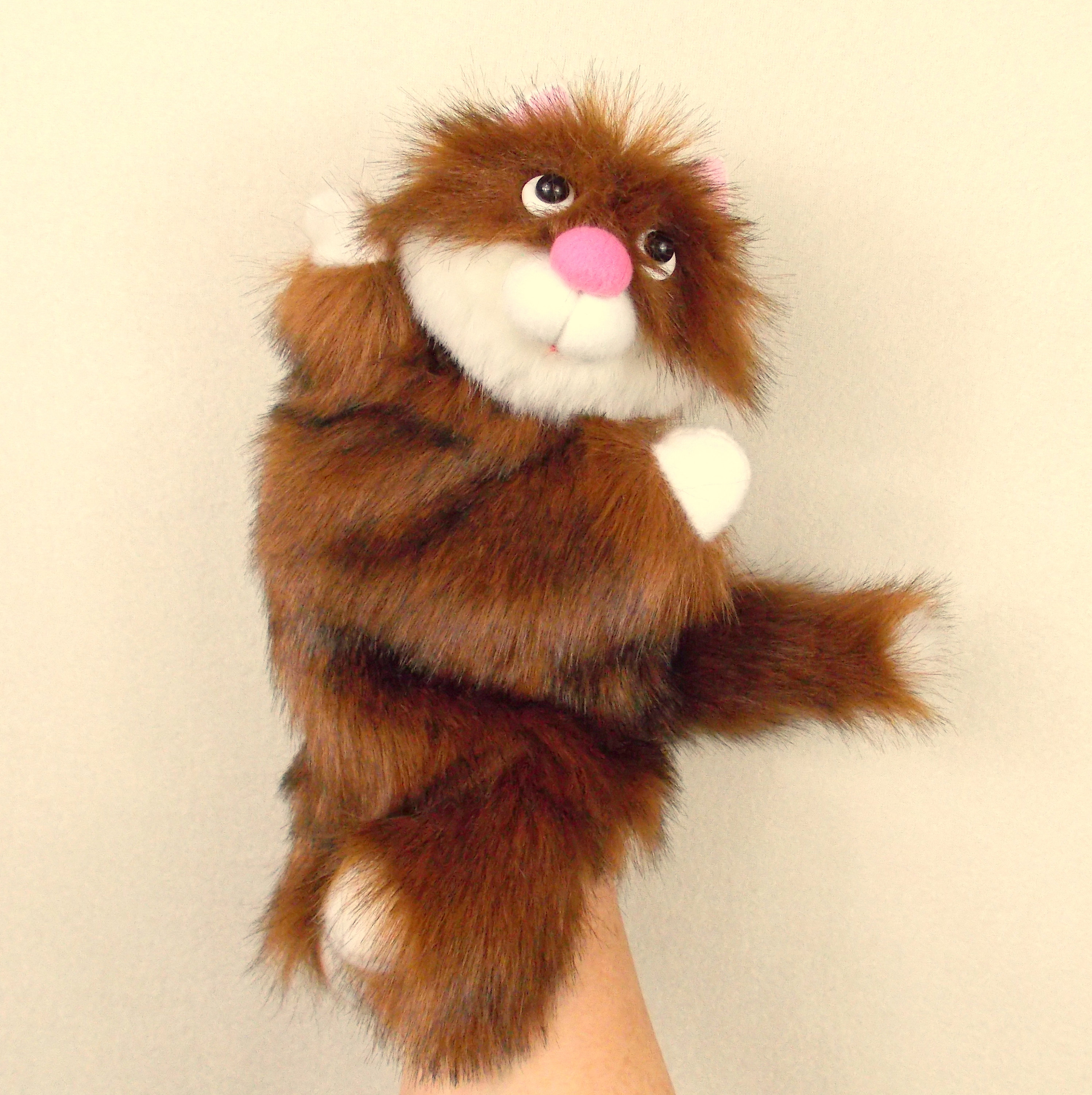 Red Cat Hand Puppet for Home Puppet Theater. Marionette Kitty. - Etsy