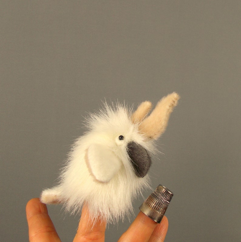 Tiny Cockatoo Finger Puppet Little Plush Parrot. Finger - Etsy