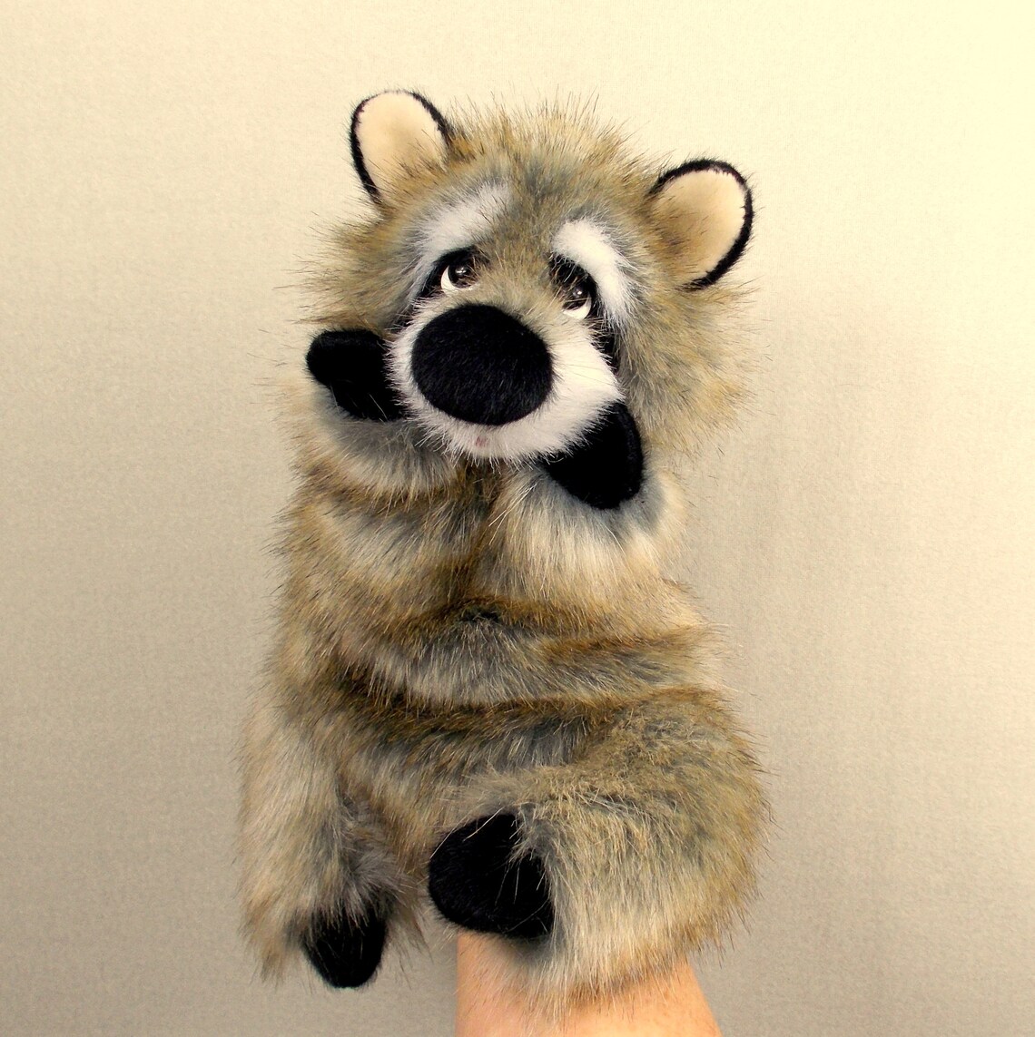 Raccoon Reddish Hand Puppet. Funny Raccoon for Home Puppet - Etsy
