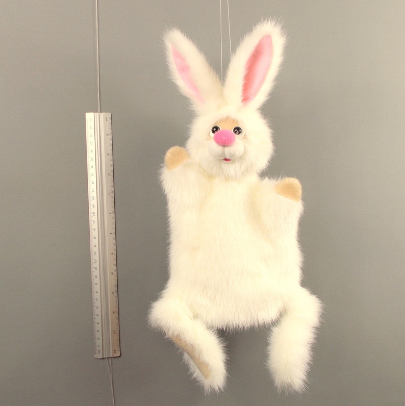 White Hare Hand Puppet for Home Children's Theater. - Etsy