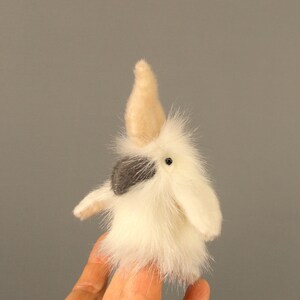 Tiny Cockatoo Finger Puppet Little Plush Parrot. Finger Theatre. Petite ...