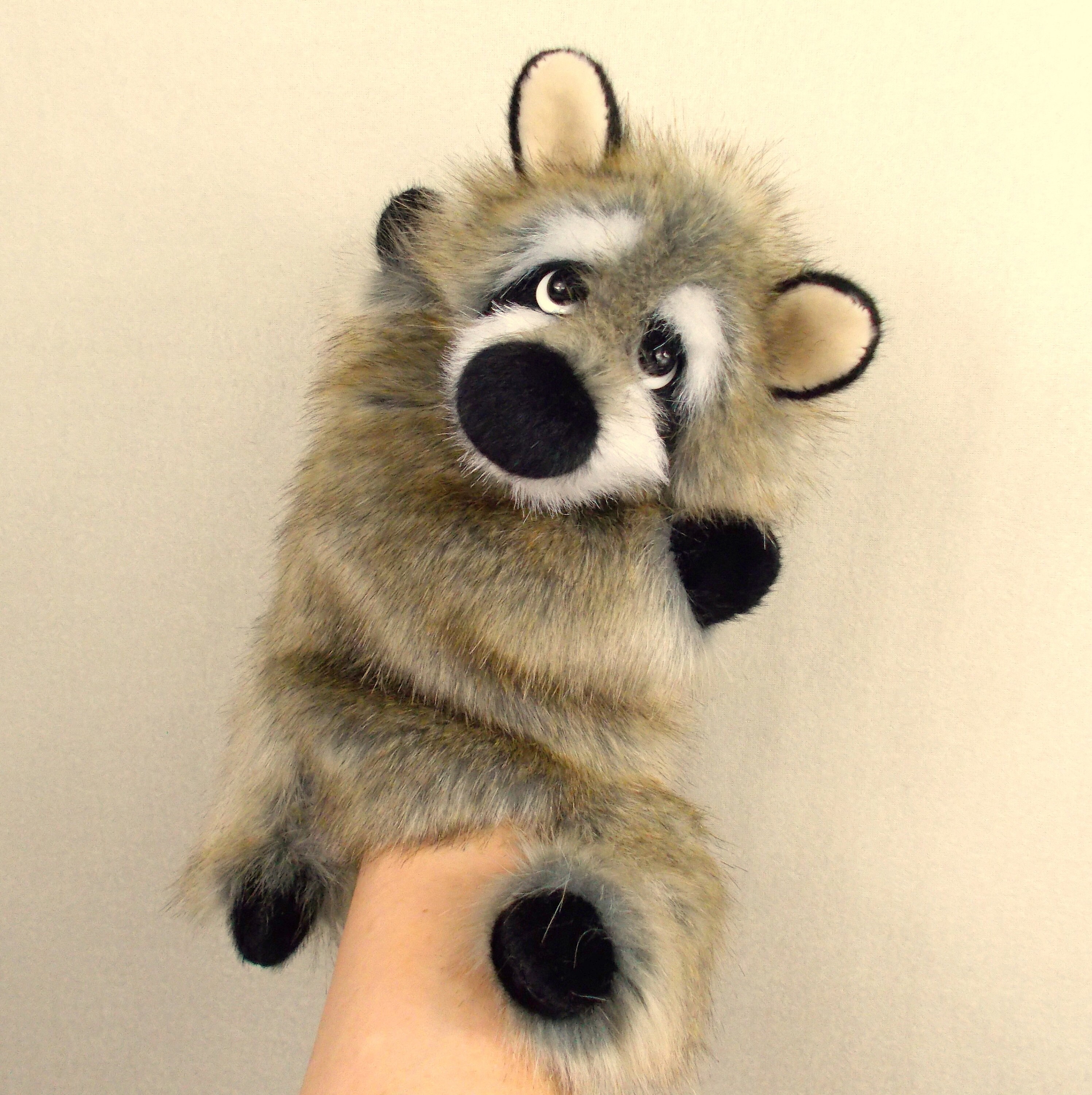 Raccoon Reddish Hand Puppet. Funny Raccoon for Home Puppet - Etsy