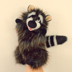 Raccoon Chocolate Hand Puppet for Home Theater. Puppet Glove - Etsy