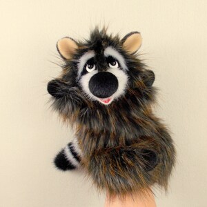 Raccoon Chocolate Hand Puppet for Home Theater. Puppet Glove for Kids ...