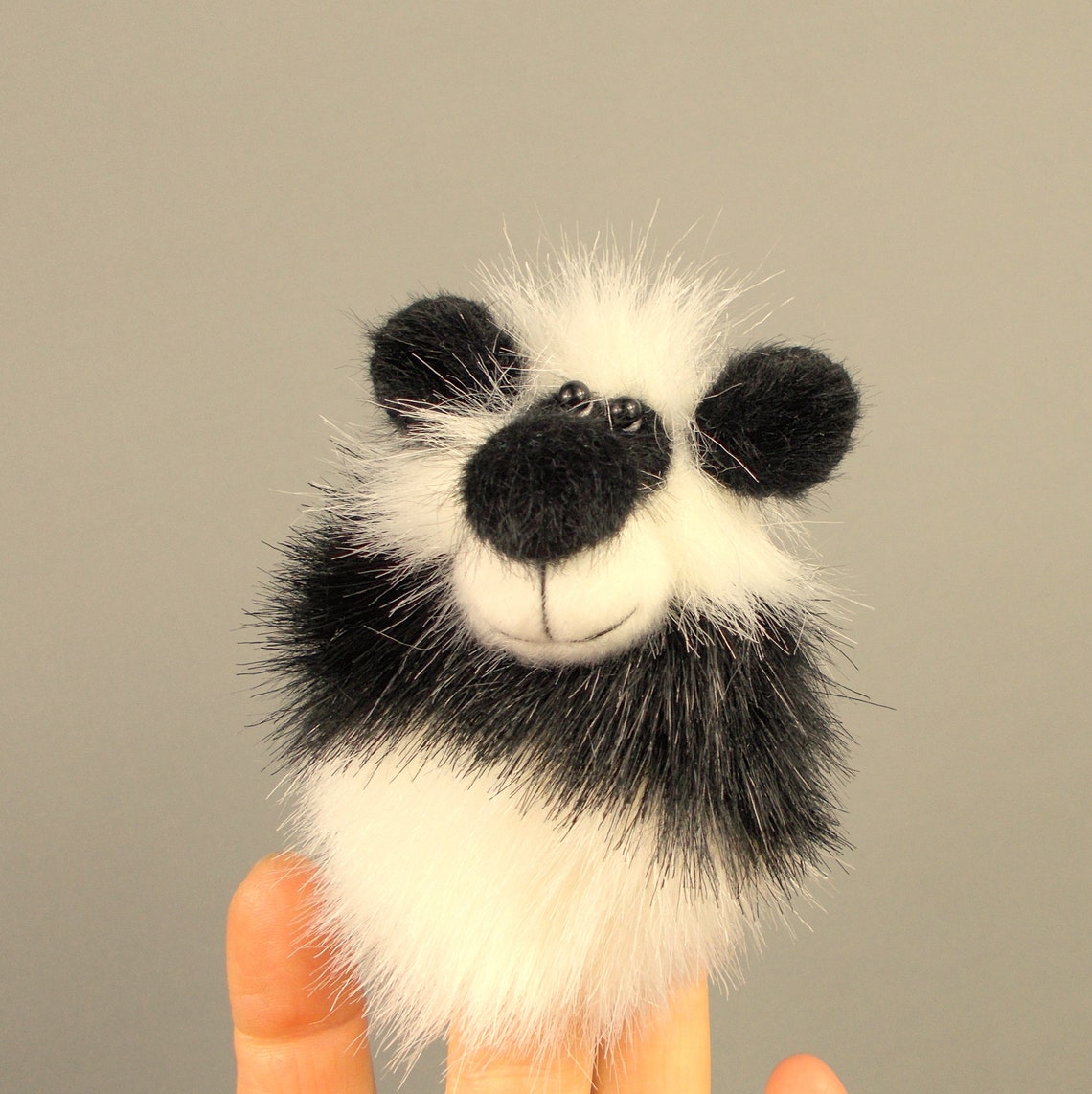 Little Plush Panda Finger Puppet. Plush Petite Panda. Stuffed - Etsy