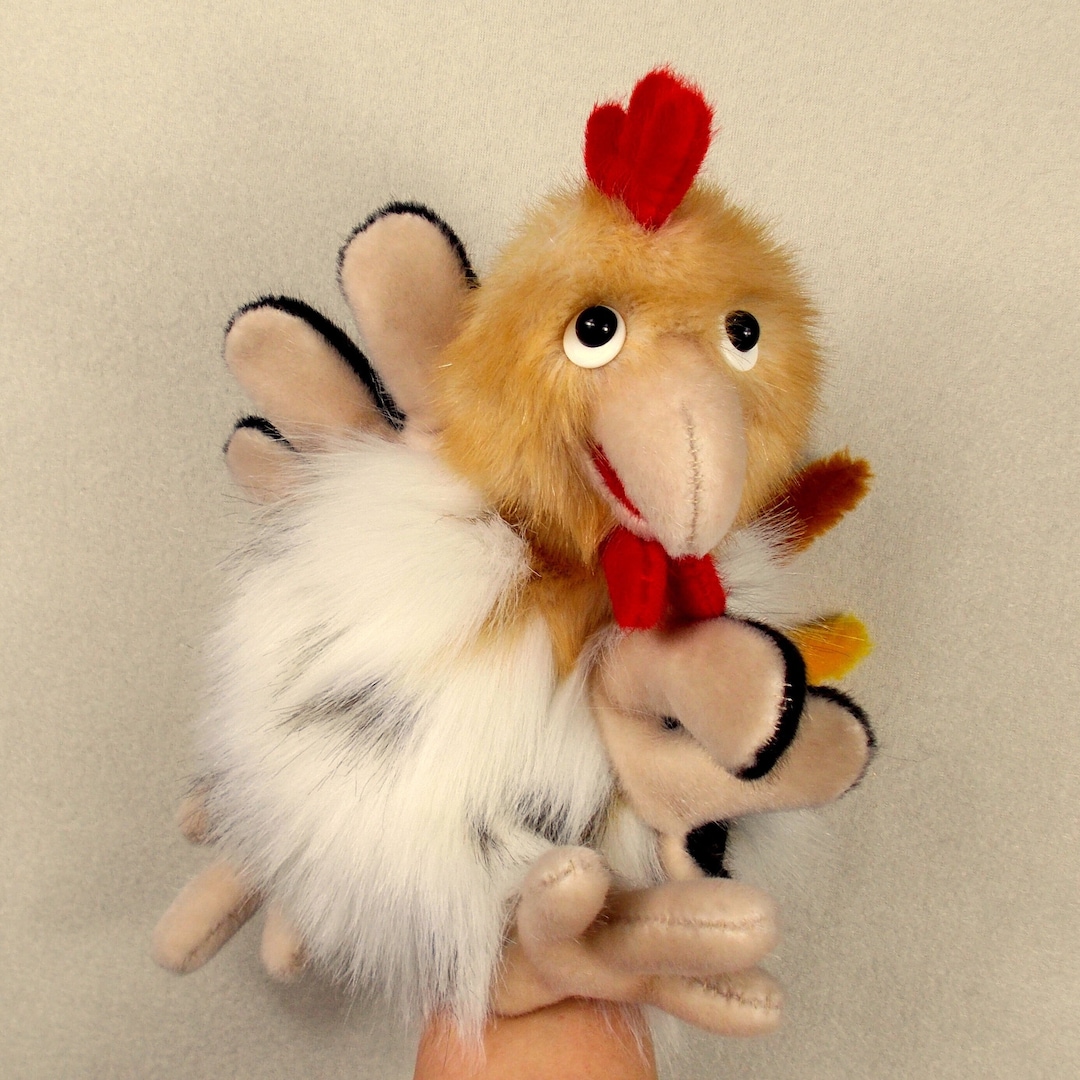 Hand Puppet Chicken for Children's Home Puppet Theater. - Etsy