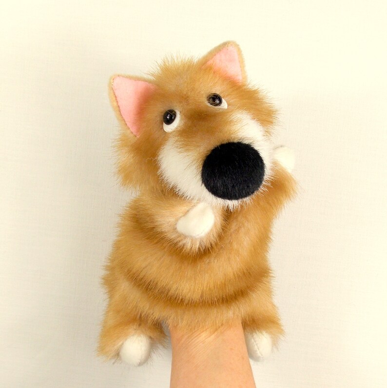 Little fox Hand Puppet for small hands. Puppet glove for | Etsy