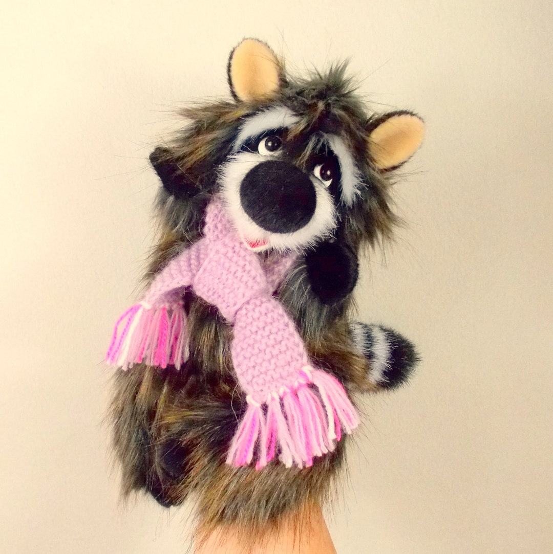 Raccoon Chocolate Hand Puppet for Home Theater. Puppet Glove for Kids ...