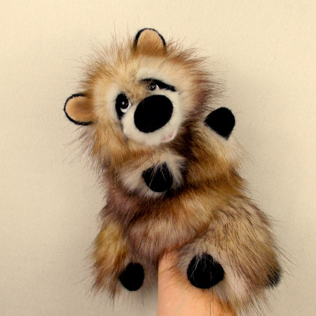 Raccoon Fluff Hand Puppet. Soft Kind and Cheerful Raccoon - Etsy