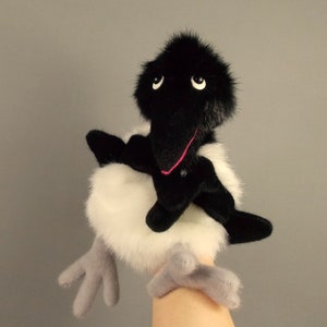 Magpie Puppet for Children. Plush Hand Puppet Magpie. Bibabo Toy. Glove ...