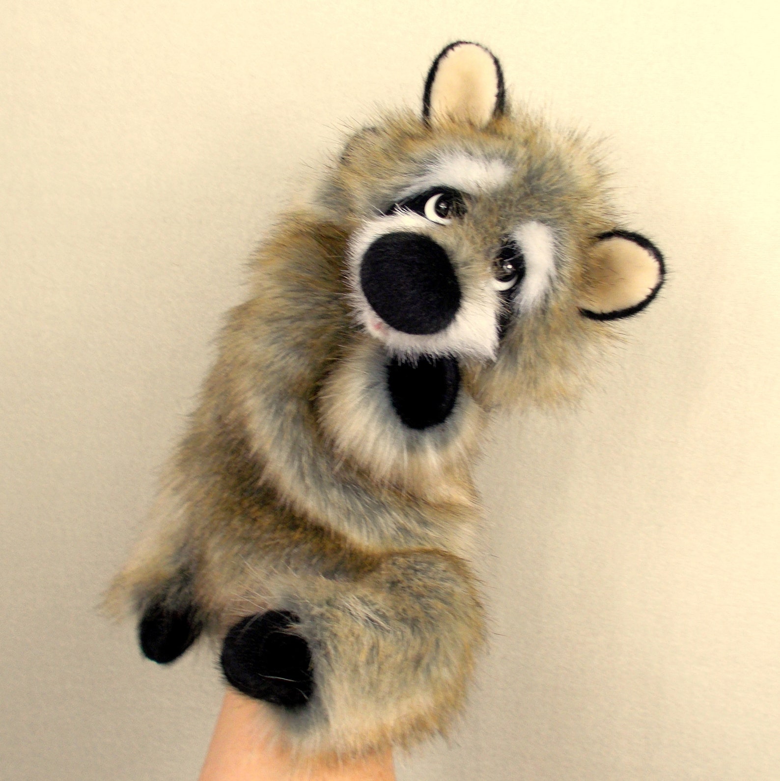 Raccoon Reddish Hand Puppet. Funny Raccoon for Home Puppet - Etsy
