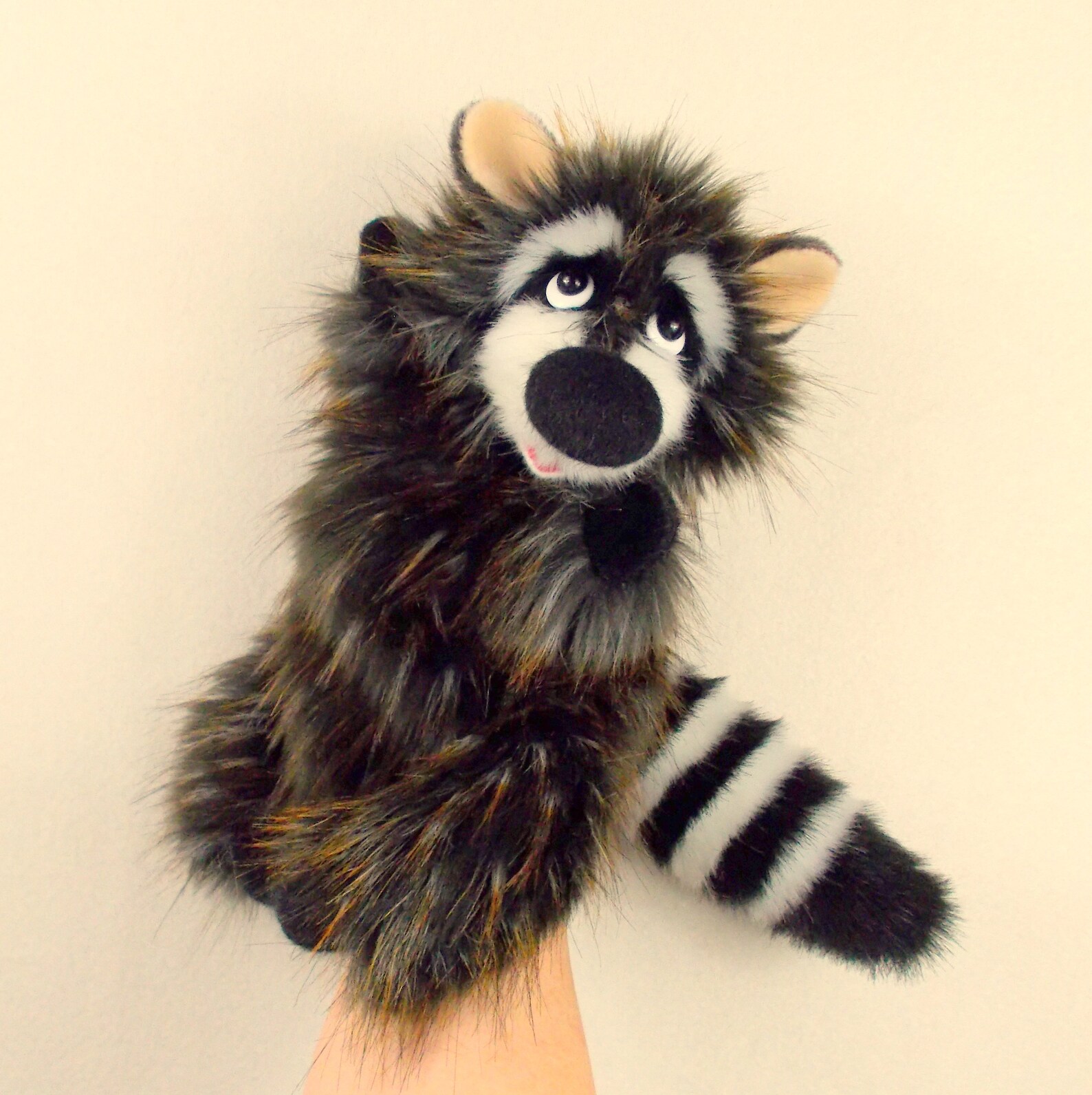 Raccoon Chocolate Hand Puppet for Home Theater. Puppet Glove - Etsy