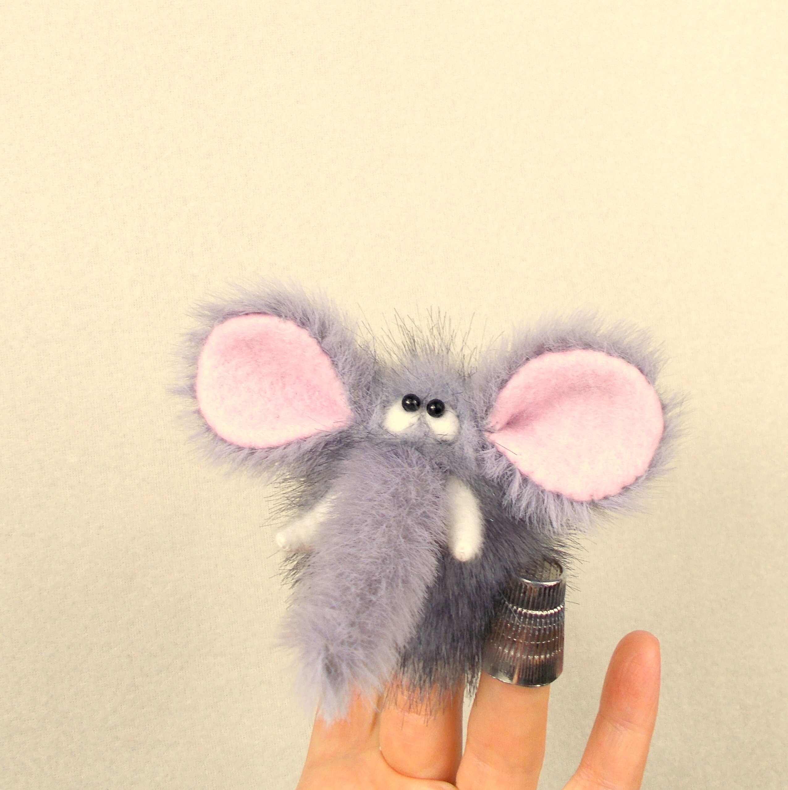 Little Elephant Finger Puppet for Puppet Show. Finger Theater. - Etsy