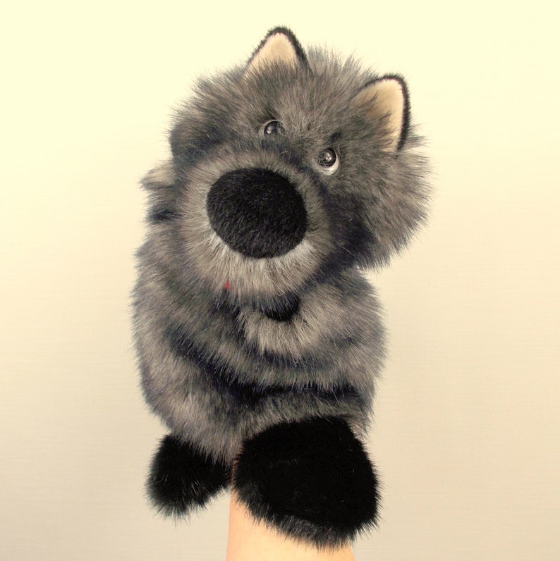 Wolf hand puppet for children. Home hand puppet theater. | Etsy