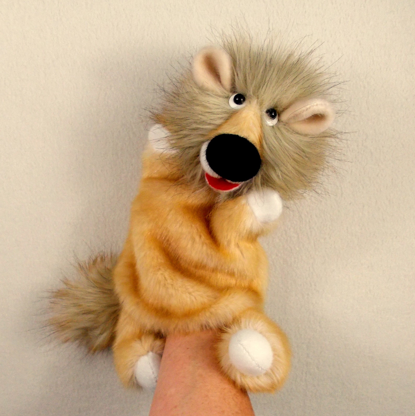 Hand Puppet Lion for Home Puppet Theater. Marionette Lion. Glove Toy ...