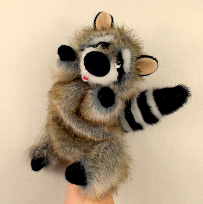 Raccoon Reddish Hand Puppet. Funny Raccoon for Home Puppet - Etsy