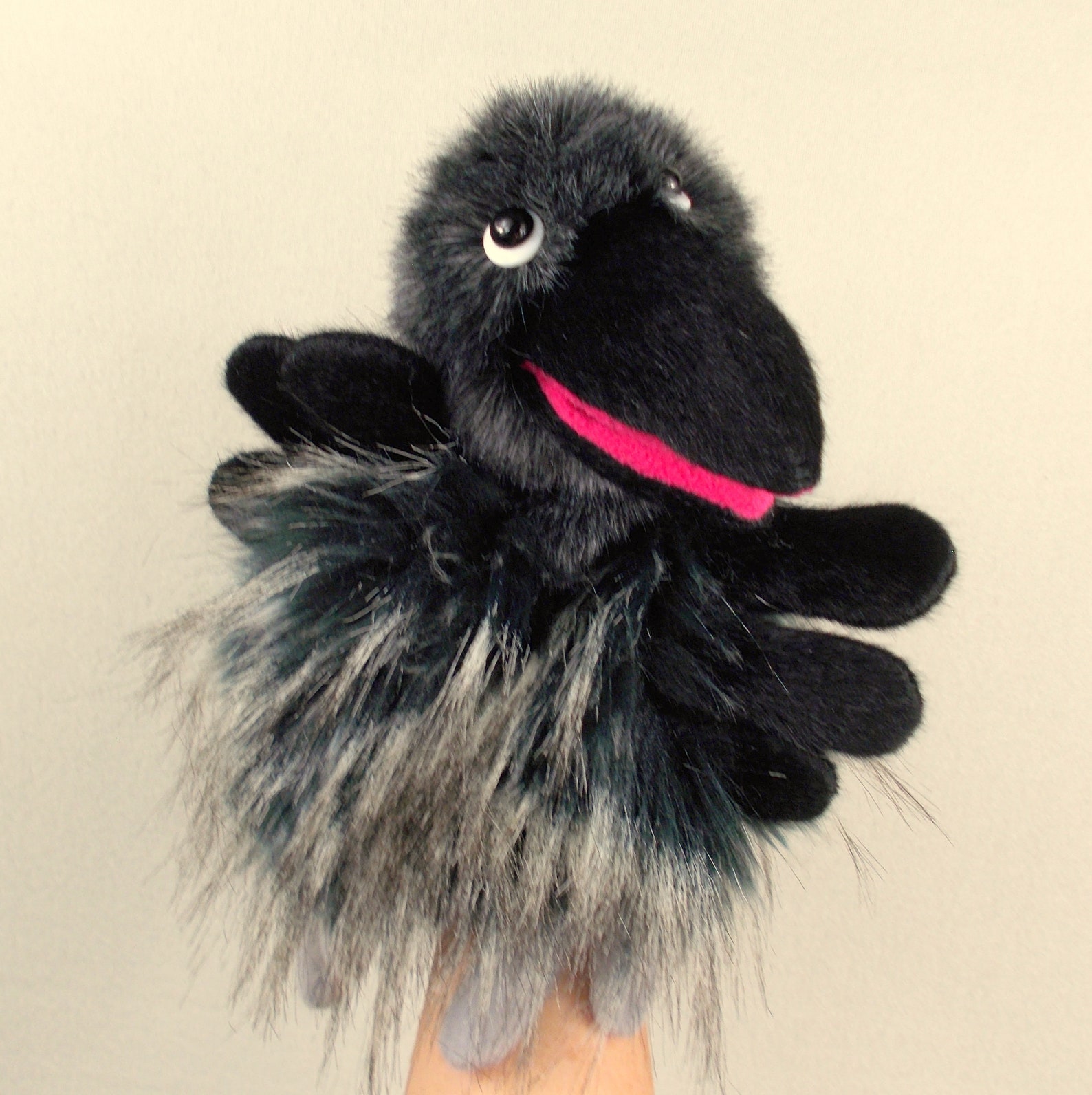Funny Crow Hand Puppet for Children. Glove Puppet Bird. Plush | Etsy