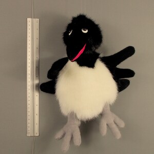Magpie Puppet for Children. Plush Hand Puppet Magpie. Bibabo Toy. Glove ...